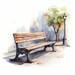 Garden Bench Clipart, Park Benches Images, 10 Watercolor Clip Art ...