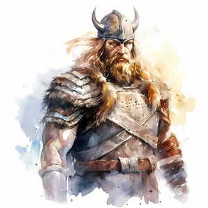 Viking Clipart, Viking Warriors Images, 10 Watercolor Clip Art ...