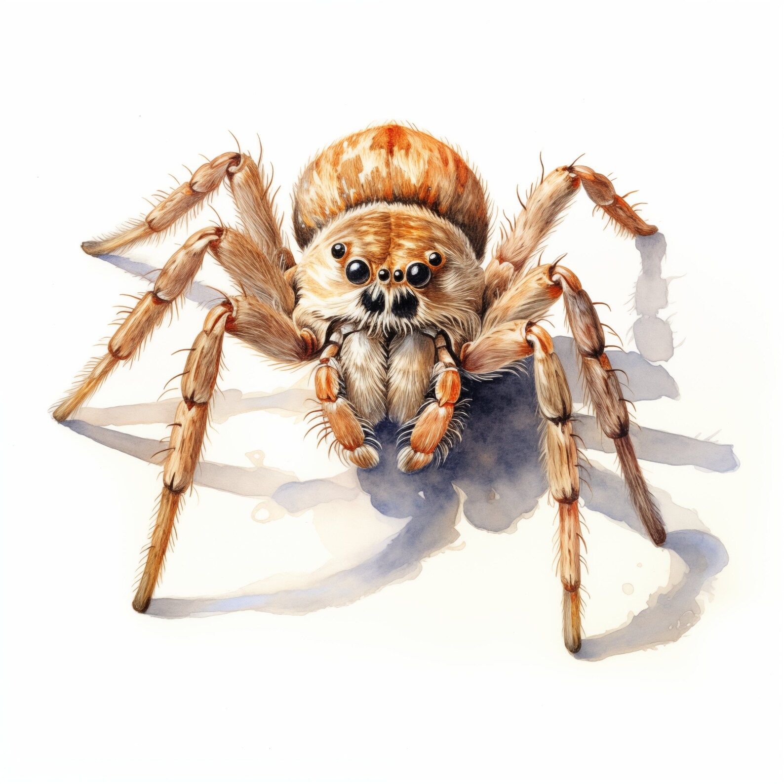 Spider Clipart, Arachnid Bugs Images, 10 Watercolor Clip Art, Printable ...