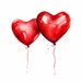 Heart Balloons Clipart, Valentine Balloons Images, 10 Watercolor Clip ...