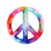 Watercolor Peace Sign Clipart: Rainbow Peace Symbol Images (jpgs ...