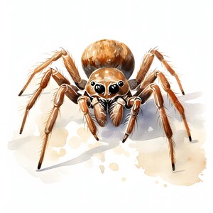 Spider Clipart, Poisonous Spider Images, 10 Watercolor Clip Art ...