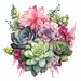 Succulents Clipart, Cactus Succulent Images, 10 Watercolor Clip Art ...