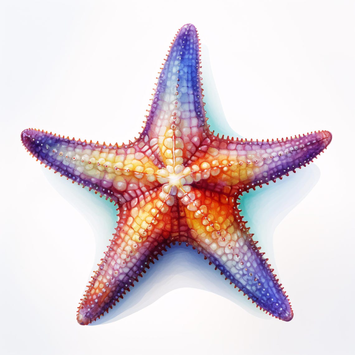 Starfish Clipart, Ocean Sea Life Images, 10 Watercolor Clip Art ...