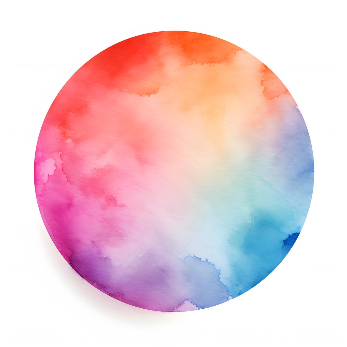 Watercolor Circle Clipart: Grunge Brush Images (jpgs, Commercial Use ...