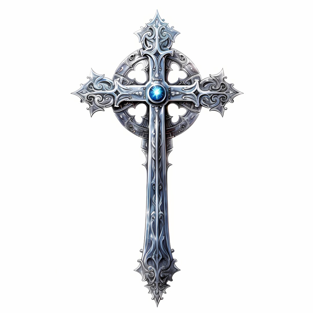 Gothic Cross Clipart, Celtic Crosses Images, 10 Watercolor Clip Art ...