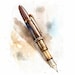 Vintage Pen Clipart, Vintage Fountain Pens Images, 10 Watercolor Clip ...