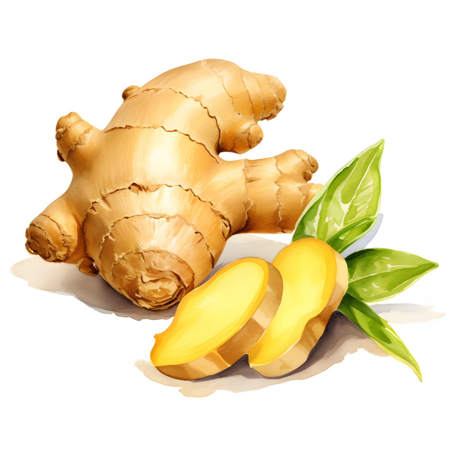 Watercolor Ginger Clipart: Printable Root Vegetable Images (jpgs ...