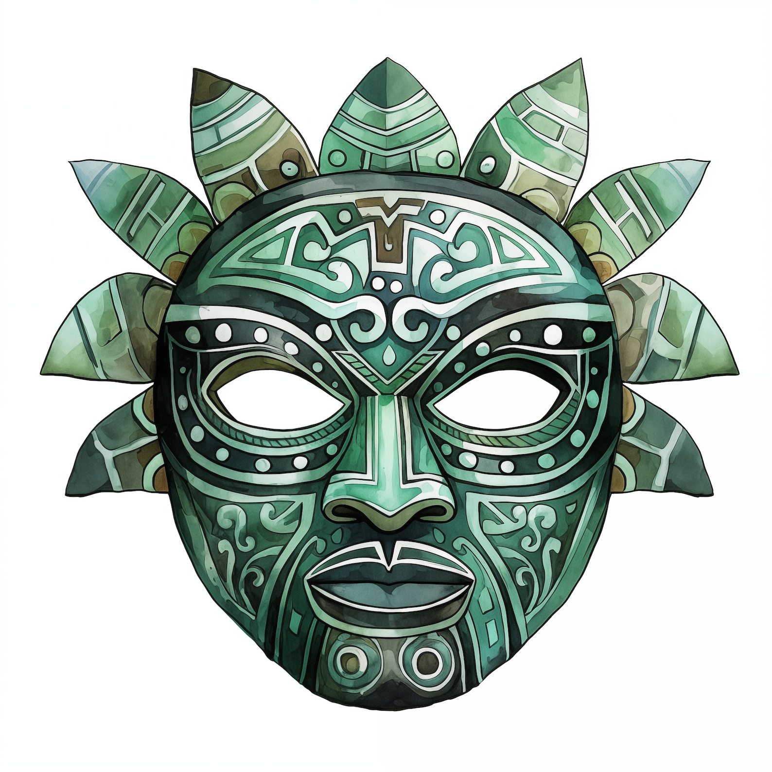 Imágenes prediseñadas de máscara de jade azteca, imágenes de máscaras ...