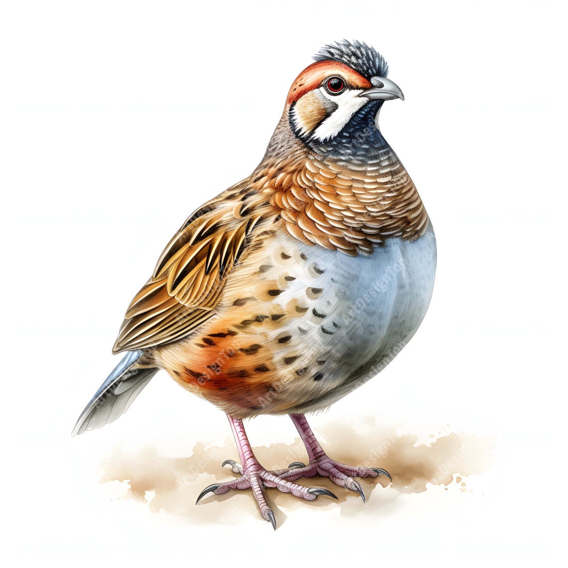 Watercolor Partridge Clipart: Bird Illustration, Commercial Use (jpgs ...