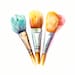 Paint Brushes Clipart, Painting Supplies Images, 10 Watercolor Clip Art ...