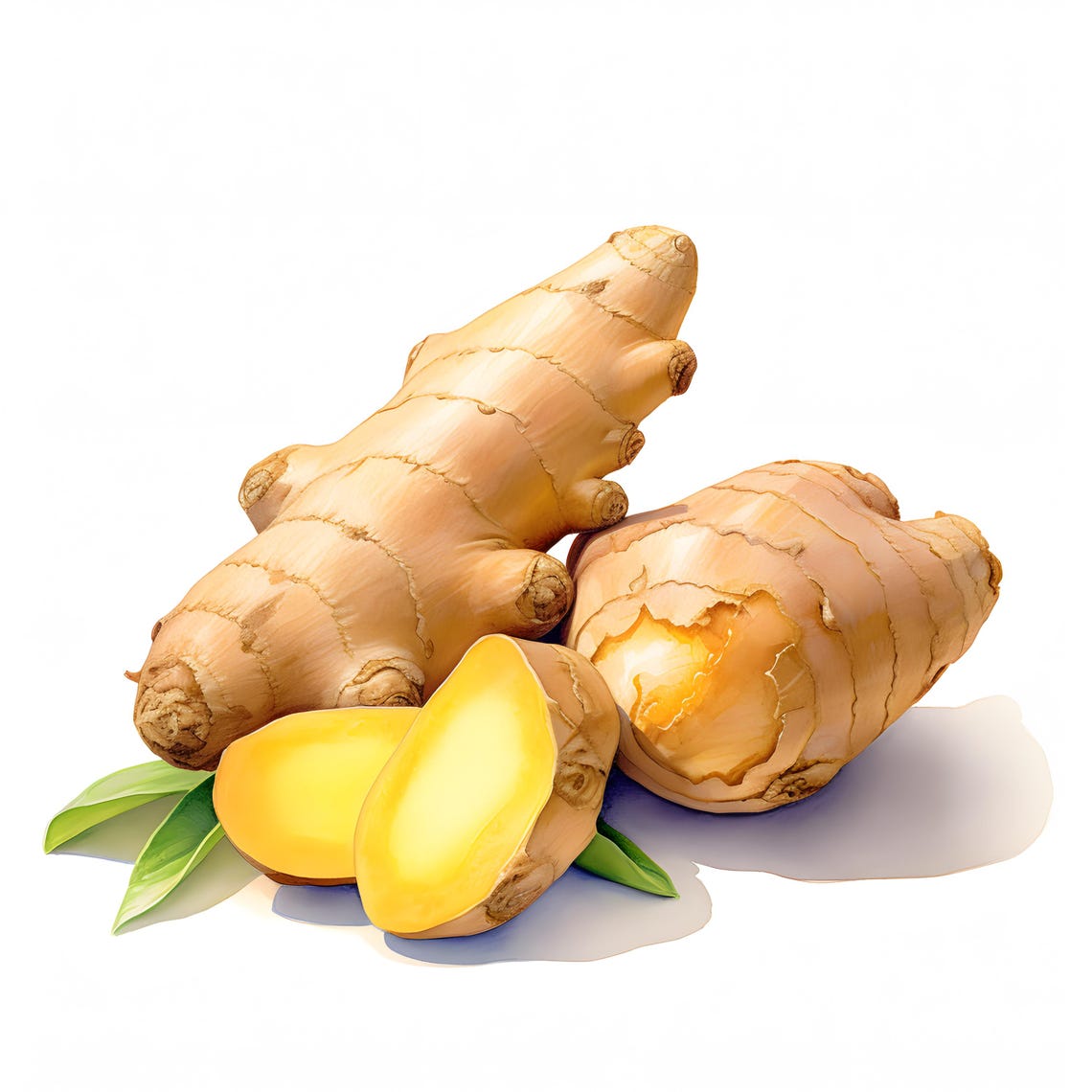 Watercolor Ginger Clipart: Printable Root Vegetable Images (jpgs ...