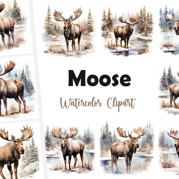 Moose Clipart - Etsy