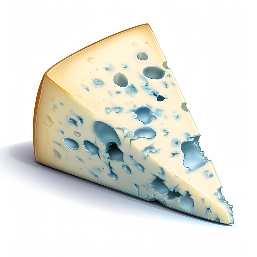 Blue Cheese Clipart, French Cheeses Images, 10 Watercolor Clip Art ...