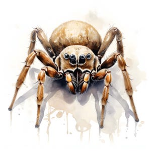 Spider Clipart, Poisonous Spider Images, 10 Watercolor Clip Art ...