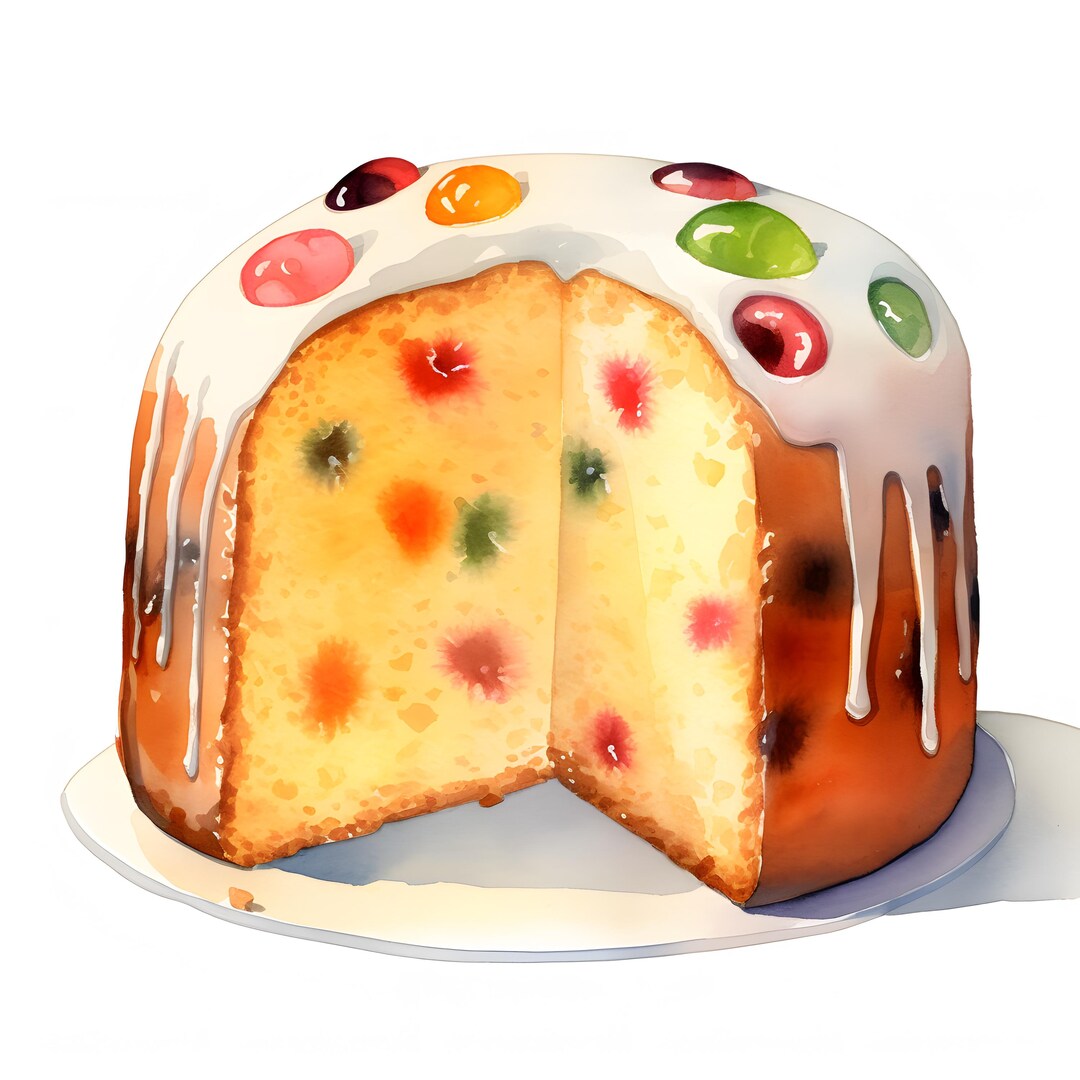 Kulich Clipart, Easter Kulich Images, 10 Watercolor Clip Art, Printable ...