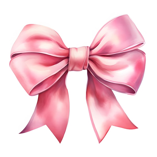 Pink Ribbon Bow - Etsy