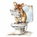 Field Mouse Clipart, Mouse on the Toilet Images, 10 Watercolor Clip Art ...