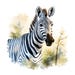 Zebra Clipart, Cute Zebra Images, 10 Watercolor Clip Art, Printable ...
