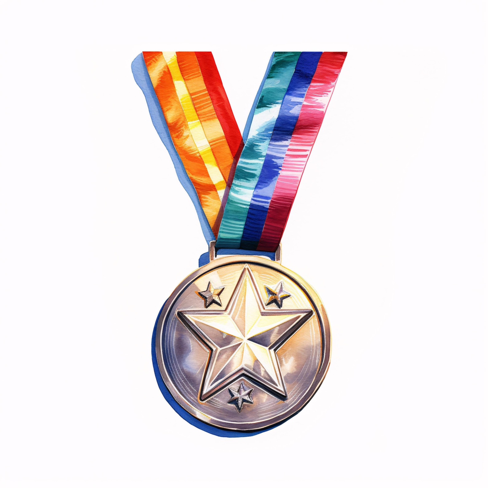 Gold Medal Clipart, Award Ribbon Images, 10 Watercolor Clip Art ...