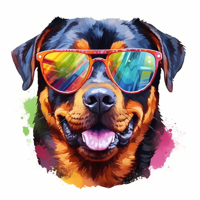 10 Rottweiler, Cool Dog, Rottweiler JPG, Rott, Rottie, Watercolor ...