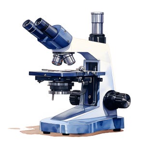 Microscope Clipart, Science Images, 10 Watercolor Clip Art, Printable ...