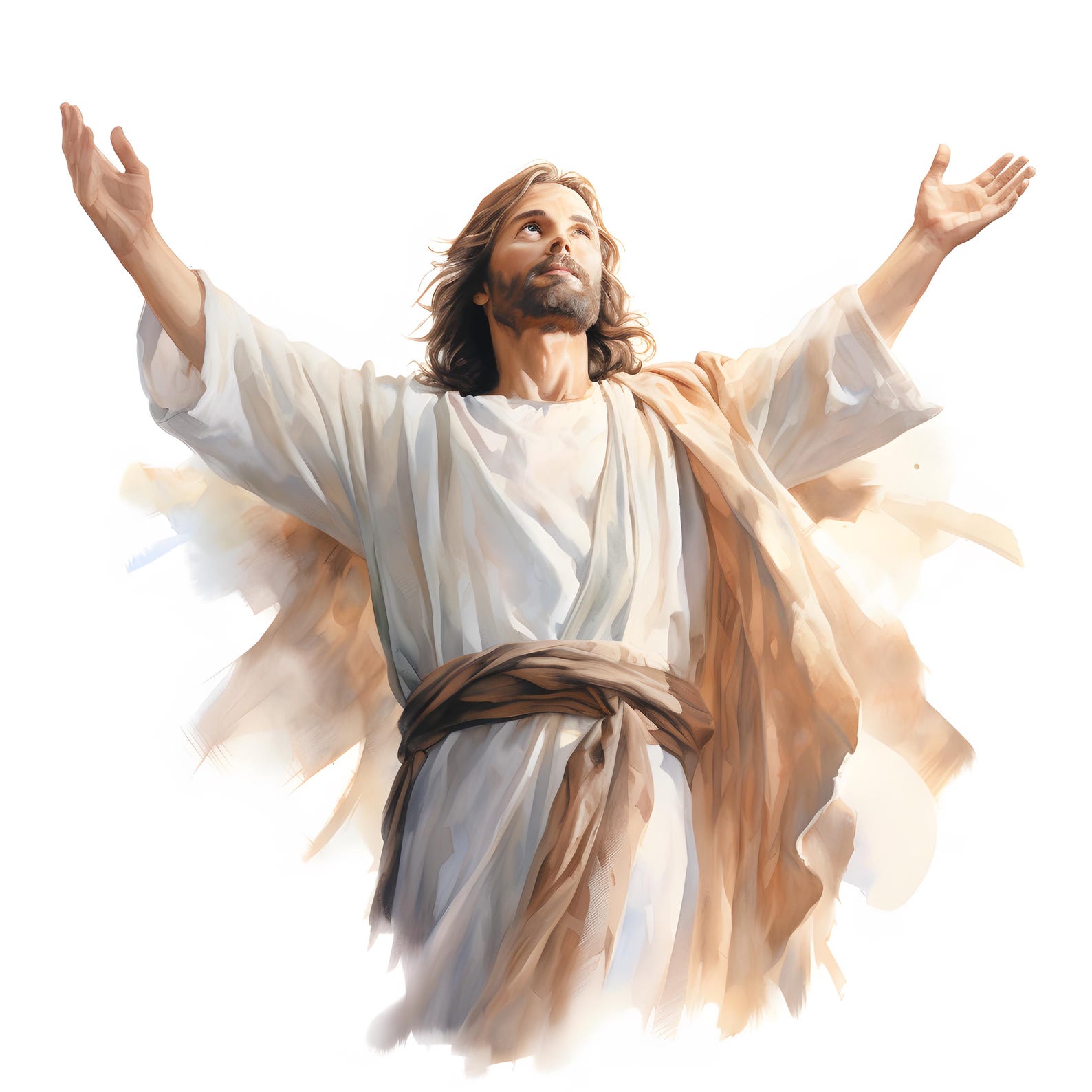 Watercolor Jesus Christ Clipart: Printable JPG Images (commercial Use ...