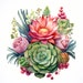 Succulents Clipart, Cactus Succulent Images, 10 Watercolor Clip Art ...