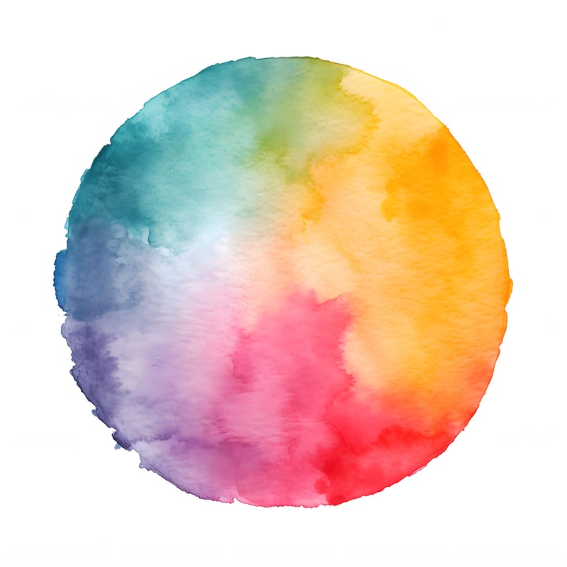 Watercolor Circles - Etsy