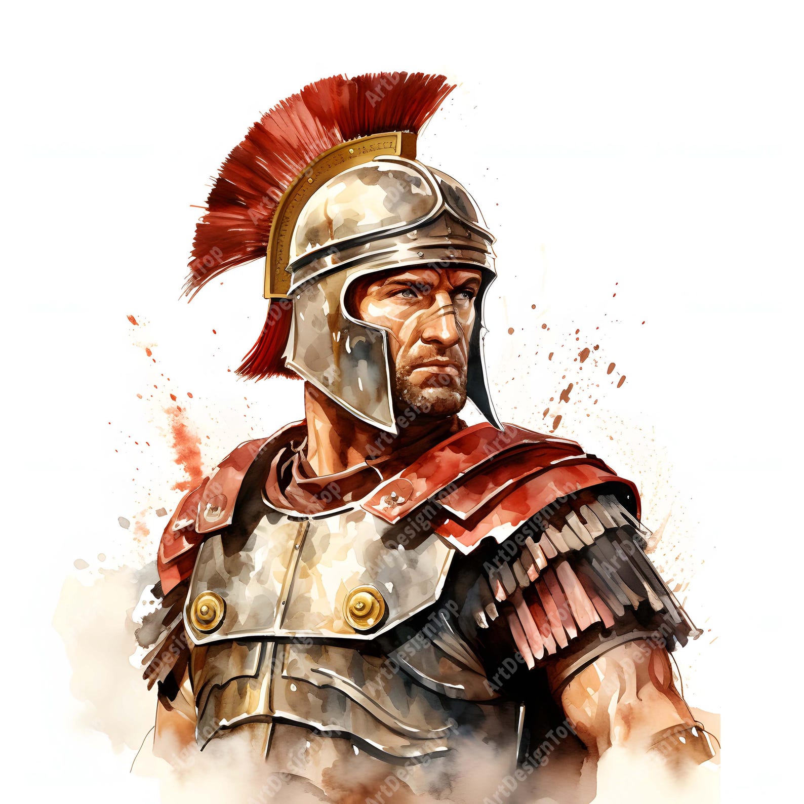 Watercolor Roman Centurion Clipart 10 Images Commercial Use Etsy