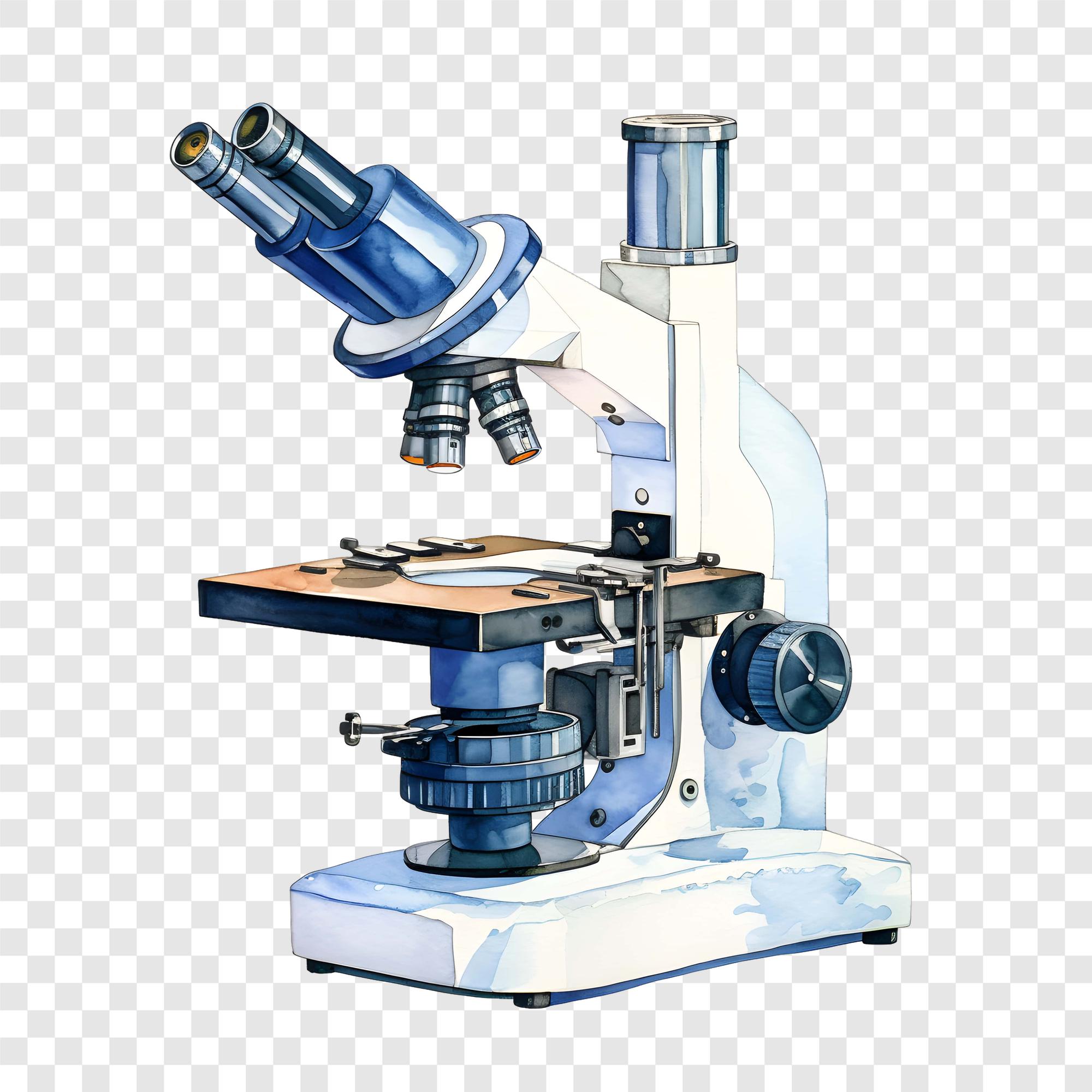 10 PNG Microscope Clipart, Science Lab Equipment Images, Watercolor ...
