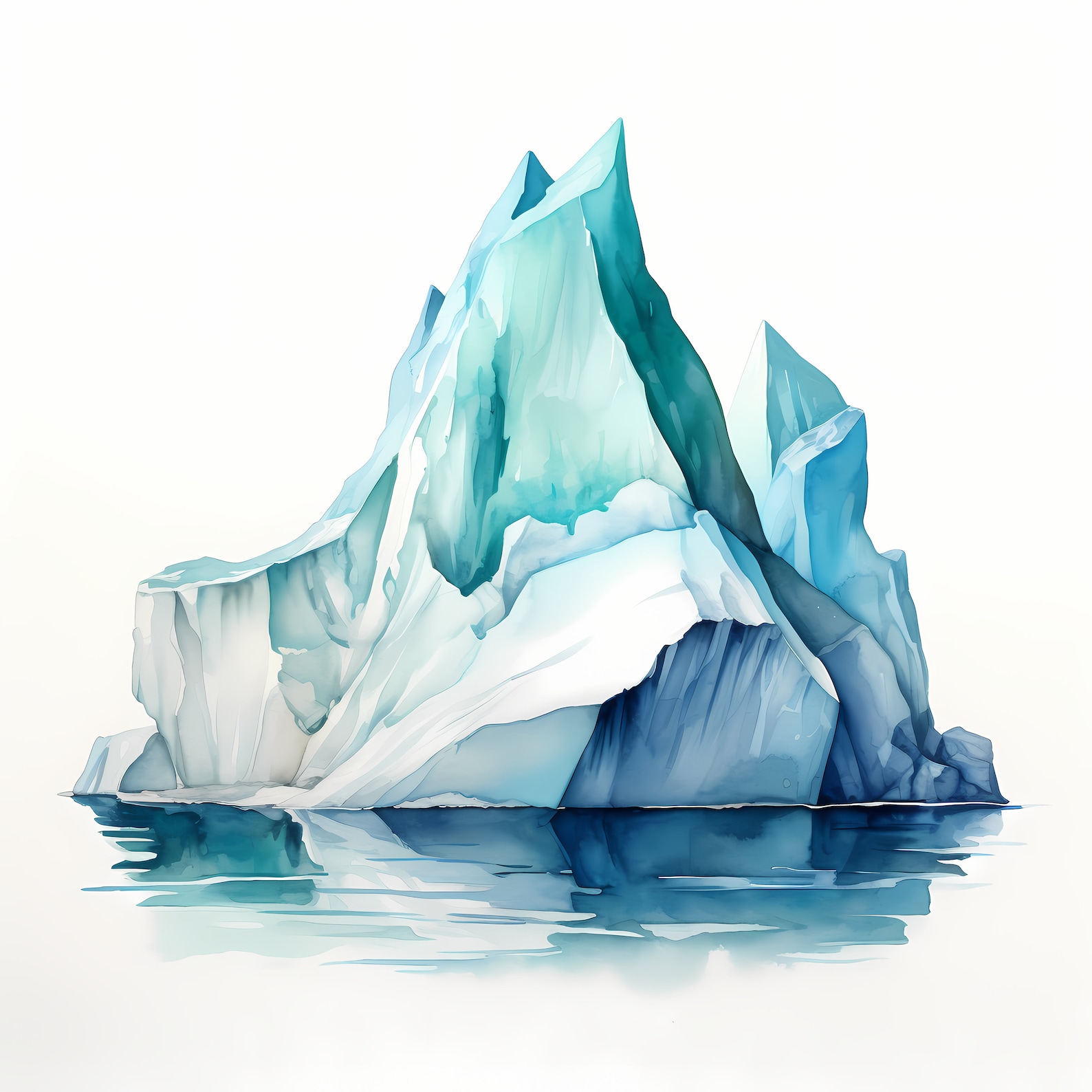 Iceberg Clipart, Ice Mountains Images, 10 Watercolor Clip Art ...