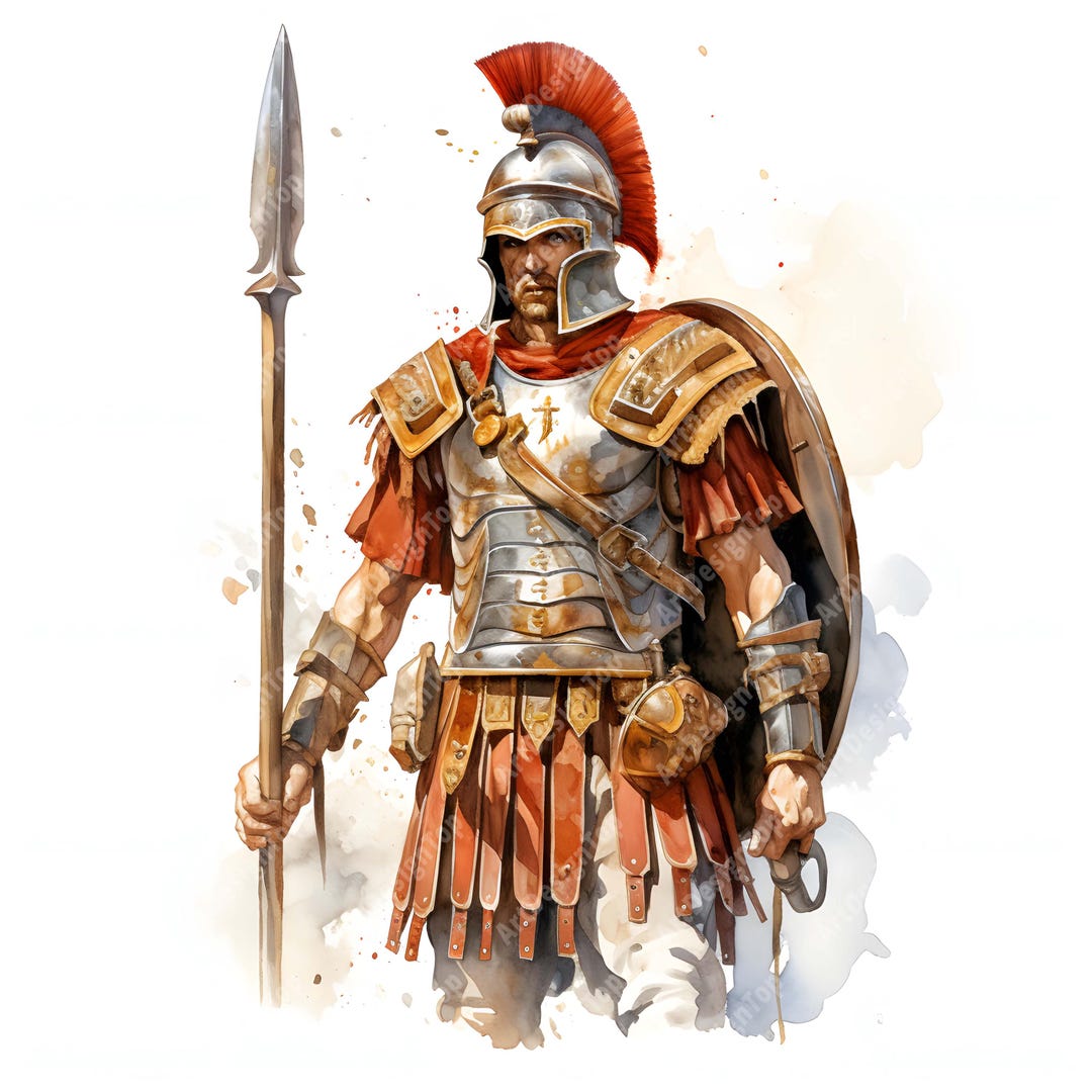 Watercolor Roman Centurion Clipart 10 Images Commercial Use Etsy