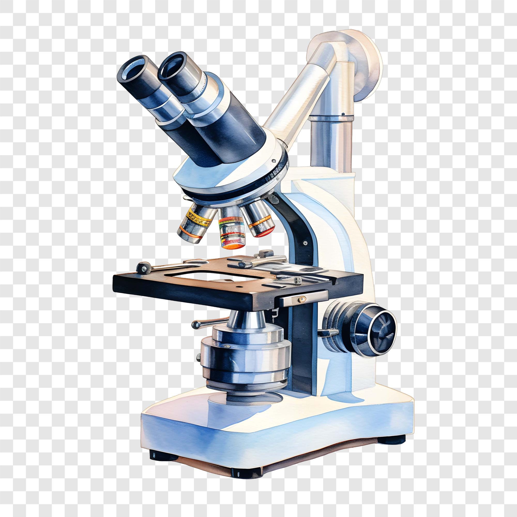 10 PNG Microscope Clipart, Science Lab Equipment Images, Watercolor ...