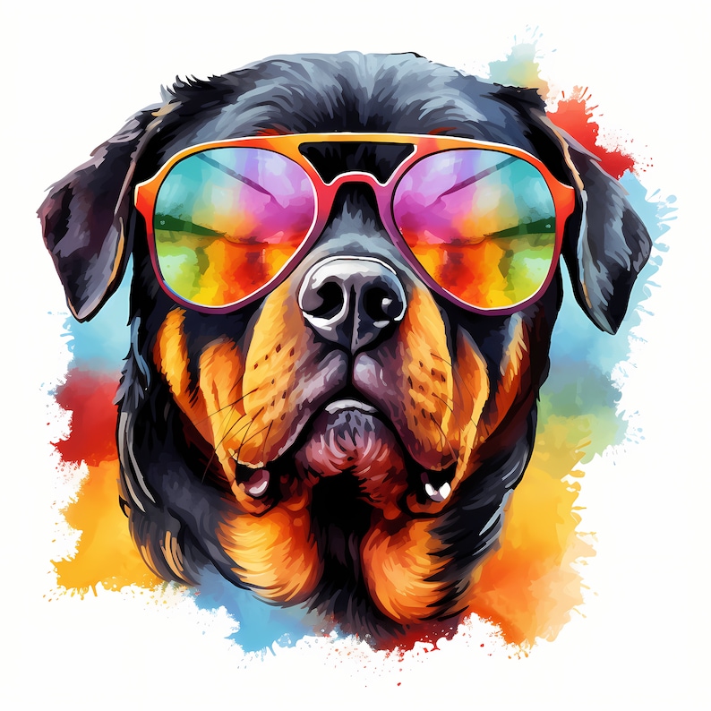 10 Rottweiler, Cool Dog, Rottweiler JPG, Rott, Rottie, Watercolor ...
