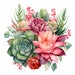 Succulents Clipart, Cactus Succulent Images, 10 Watercolor Clip Art ...