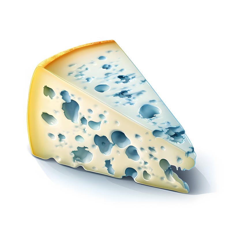 Blue Cheese Watercolor Clipart: French Cheese Images (jpgs, Commercial ...
