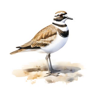 Killdeer Clipart, Killdeer Bird Images, 10 Watercolor Clip Art ...
