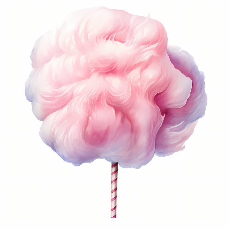 Cotton Candy Clipart, Cotton Sweets Images, 10 Watercolor Clip Art ...