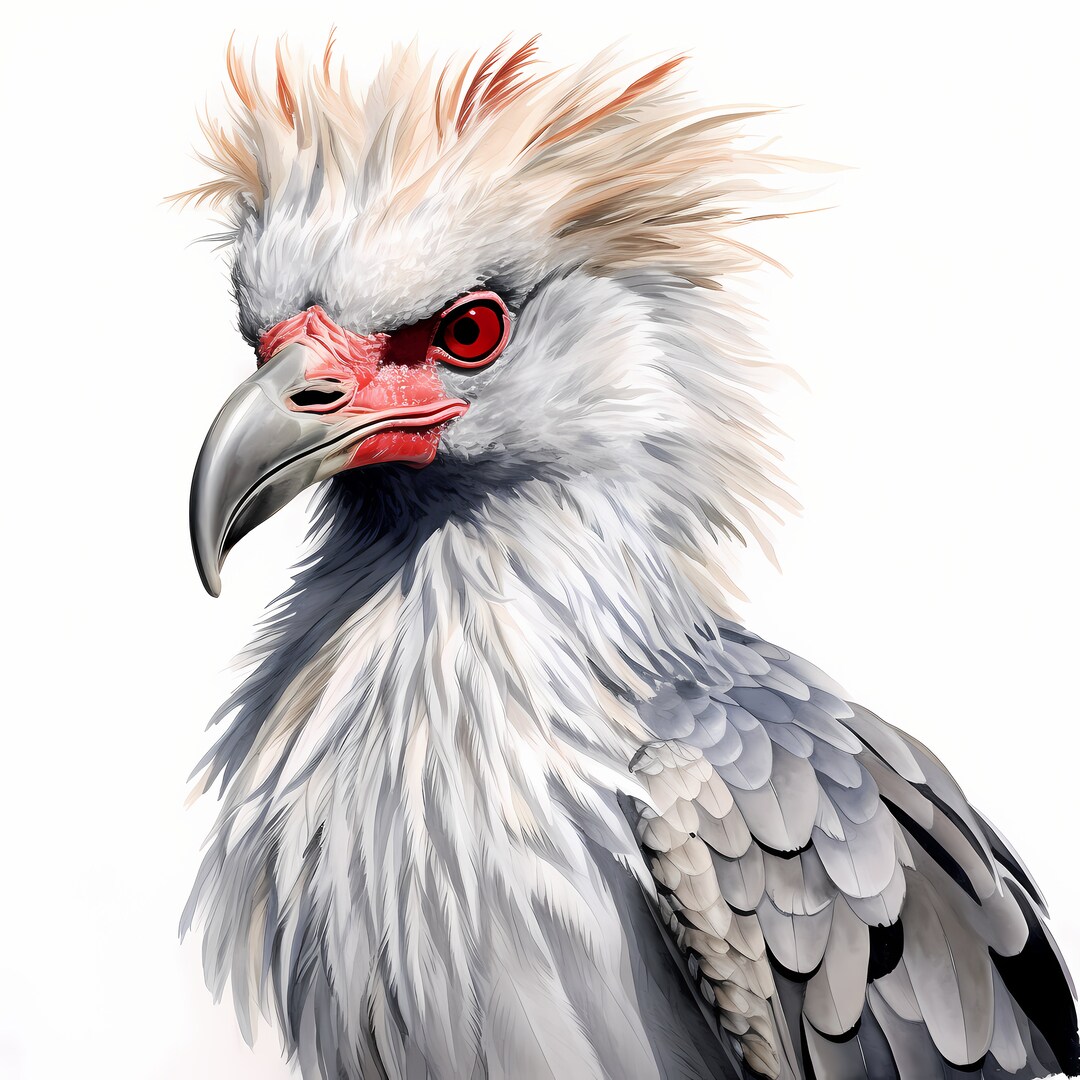 Secretary Bird Clipart, Secretary Bird Images, 10 Watercolor Clip Art ...