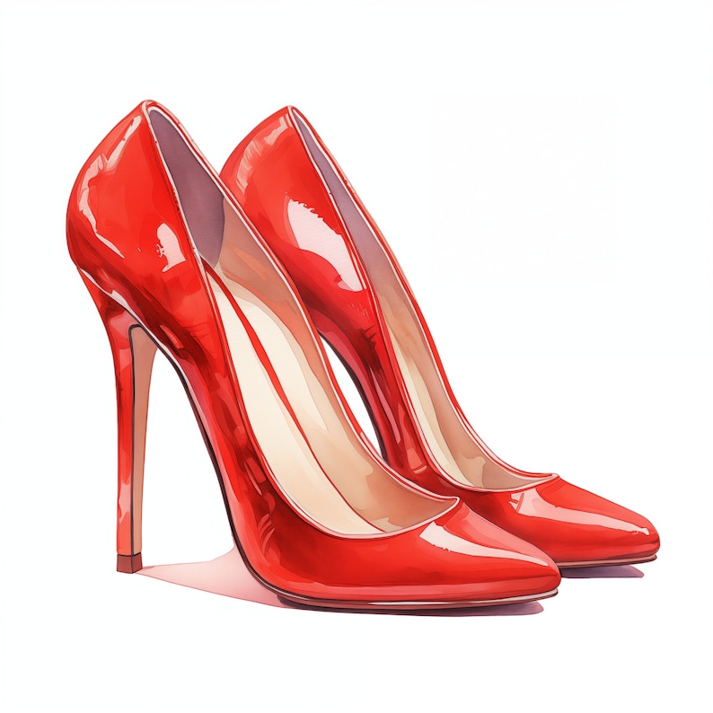 Red Highheels Clipart, High Heels Images, 10 Watercolor Clip Art ...