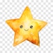 10 PNG Little Star, Cute Stars Clipart, Watercolor Clip Art, Instant ...