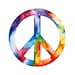 Watercolor Peace Sign Clipart: Rainbow Peace Symbol Images (jpgs ...