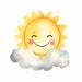 Happy Sun Clipart, Smiling Suns Images, 10 Watercolor Clip Art ...