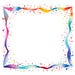 Watercolor Confetti Frame Clipart: Colorful Border Images (jpgs) - Etsy