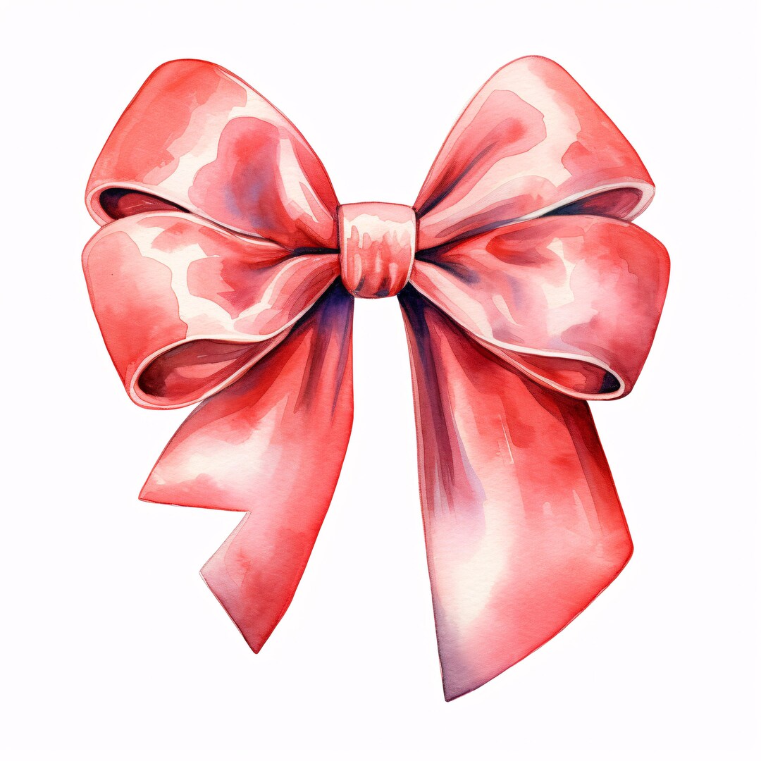 Christmas Bow Clipart, Holiday Ribbon Images, 10 Watercolor Clip Art ...