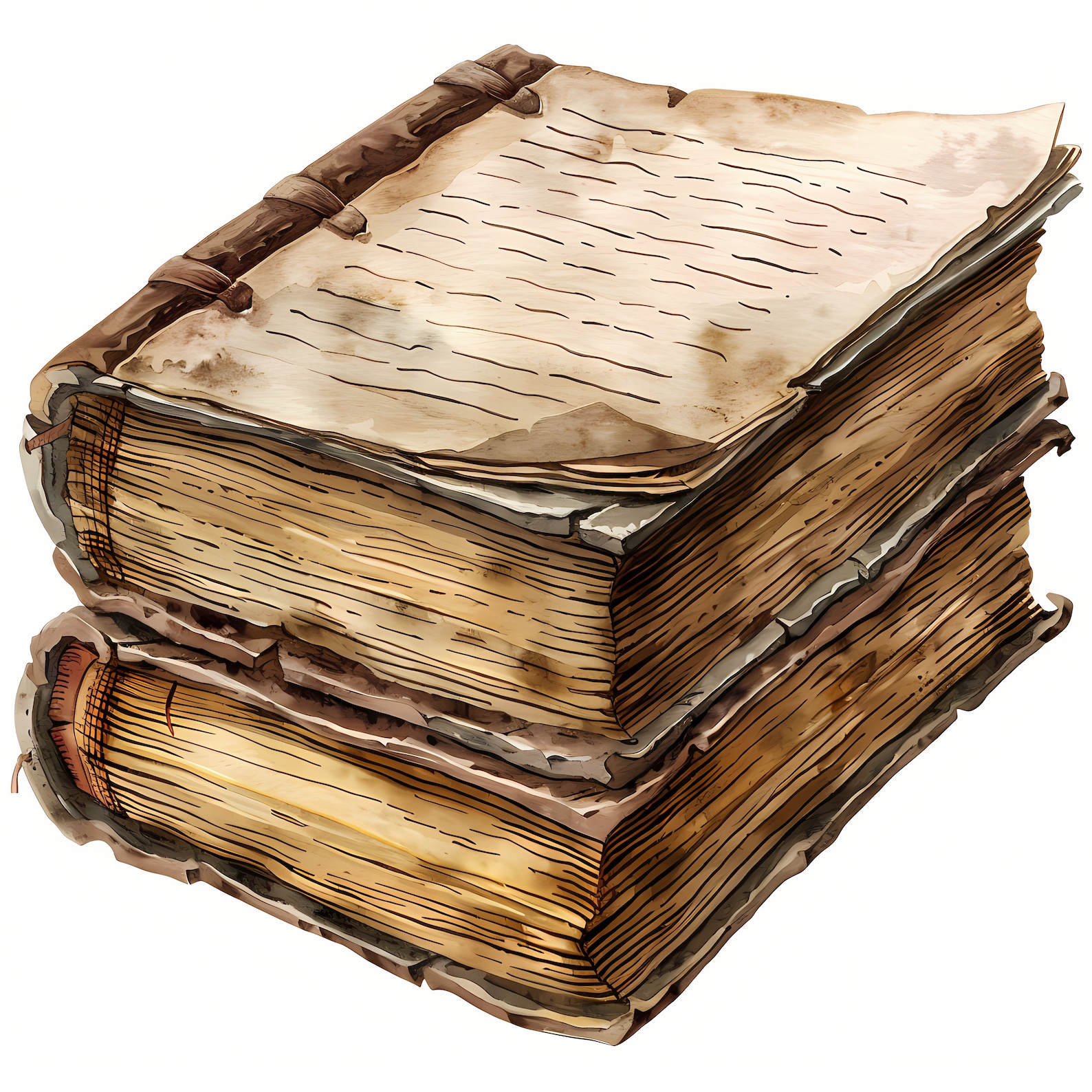 Antique Paper Clipart, Old Vintage Papers Images, 10 Watercolor Clip ...