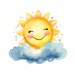 Happy Sun Clipart, Smiling Suns Images, 10 Watercolor Clip Art ...