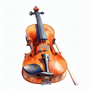 Violin Clipart, Classical Music Instrument Images, 10 Watercolor Clip ...