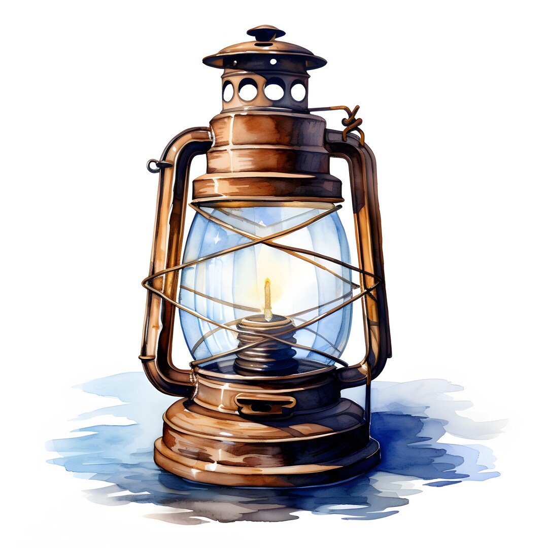 Sea Lantern Clipart, Rustic Lantern Images, 10 Watercolor Clip Art ...